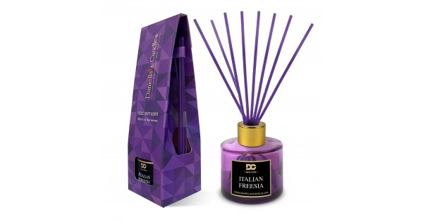 Italian Freesia Reed Diffuser Purple | Daniella's Candles
